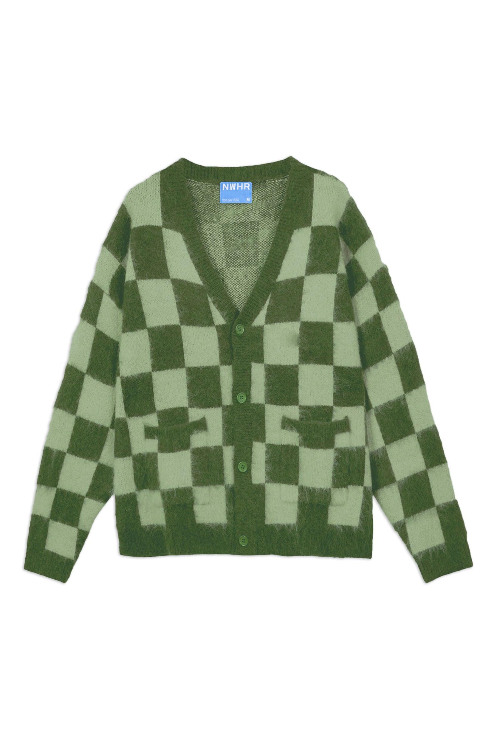 Checkered Green Cardigan